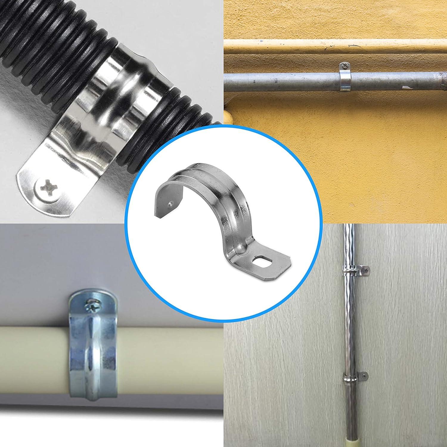Heavy Duty Rigid Pipe Strap (pack of 25) Zinc Plated Steel - Reinforce